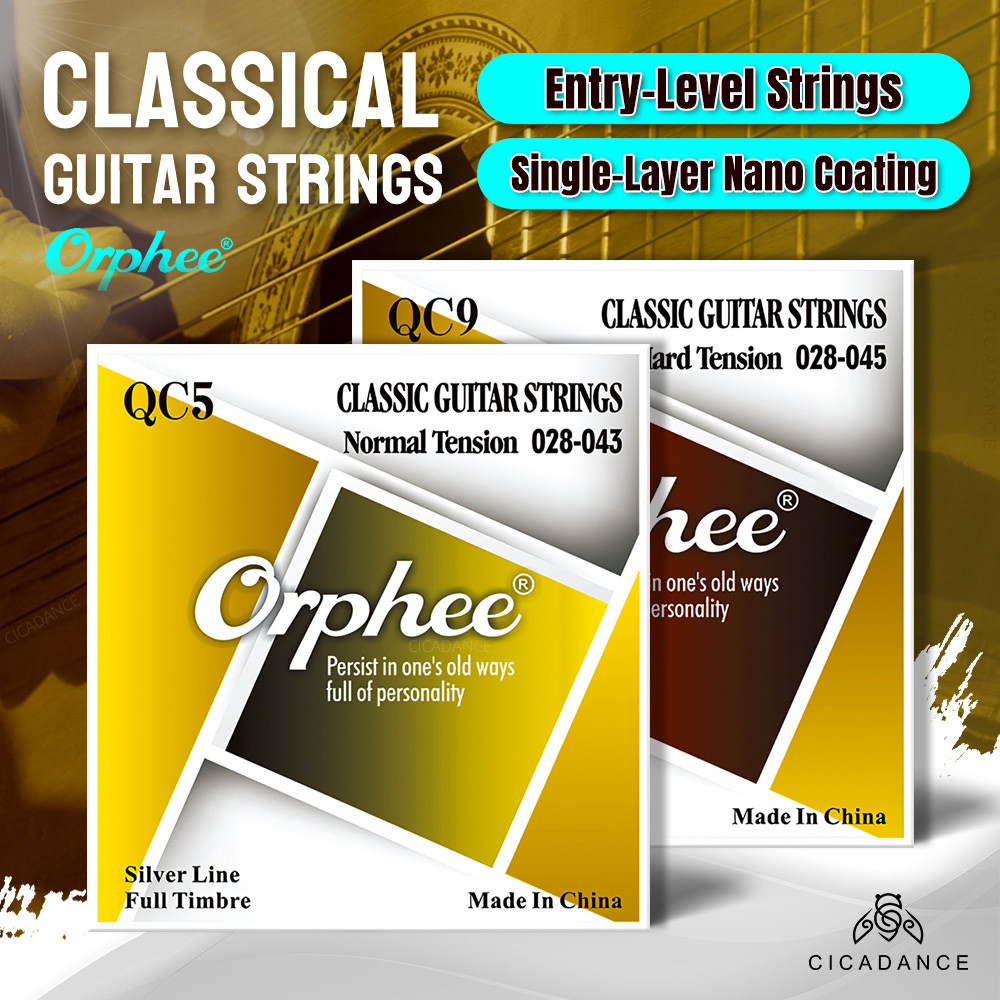 Orphee Classical Guitar Strings Silver-Plated Wound Strings Anti-Rust ...