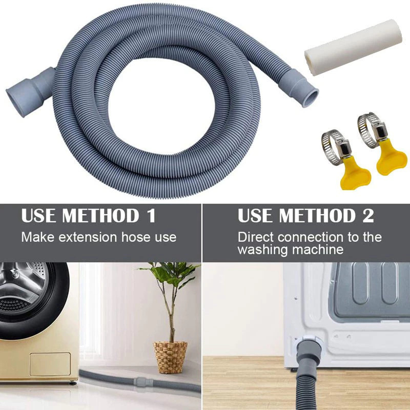 Washing Machine Drain Hose Outlet Water Pipe drainage pipe Soft Tube ...