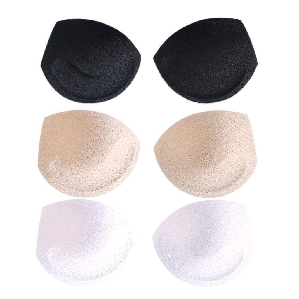 3 Pairs Women Thick Sponge Bra Pads Swimsuit Breast Push Up Padding ...