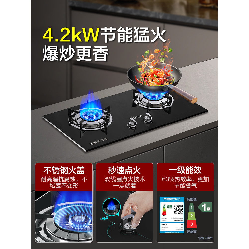 Leader Haier Smart Home High Power Gas Stove Household Built-in Natural ...