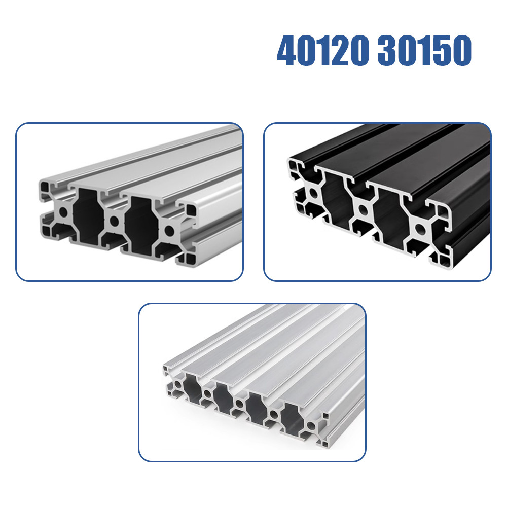 30150 40120 Aluminum Profile Extrusion Anodized Silver/Black European ...