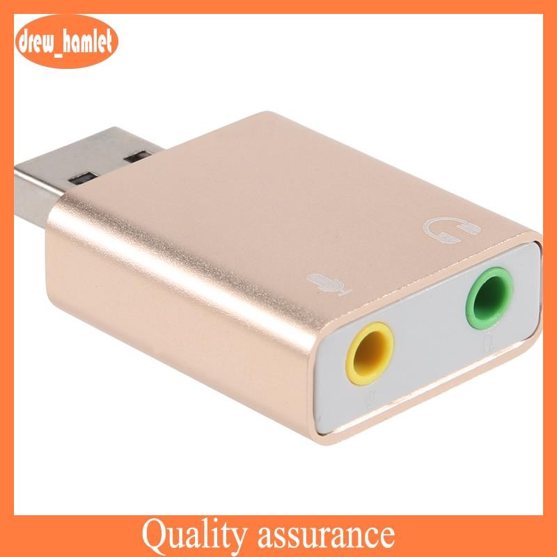 Usb Sound Card 7.1 External Usb To Jack 3.5Mm Headphone Adapter Stereo ...
