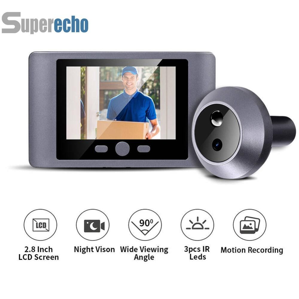 Mini Peephole Smart Wireless Door Viewer Camera PIR Motion Detection ...