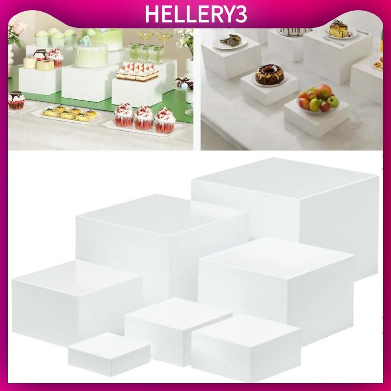 [HelleryQ] 7Pcs Acrylic Display Riser Box Food Riser for Buffet Table ...