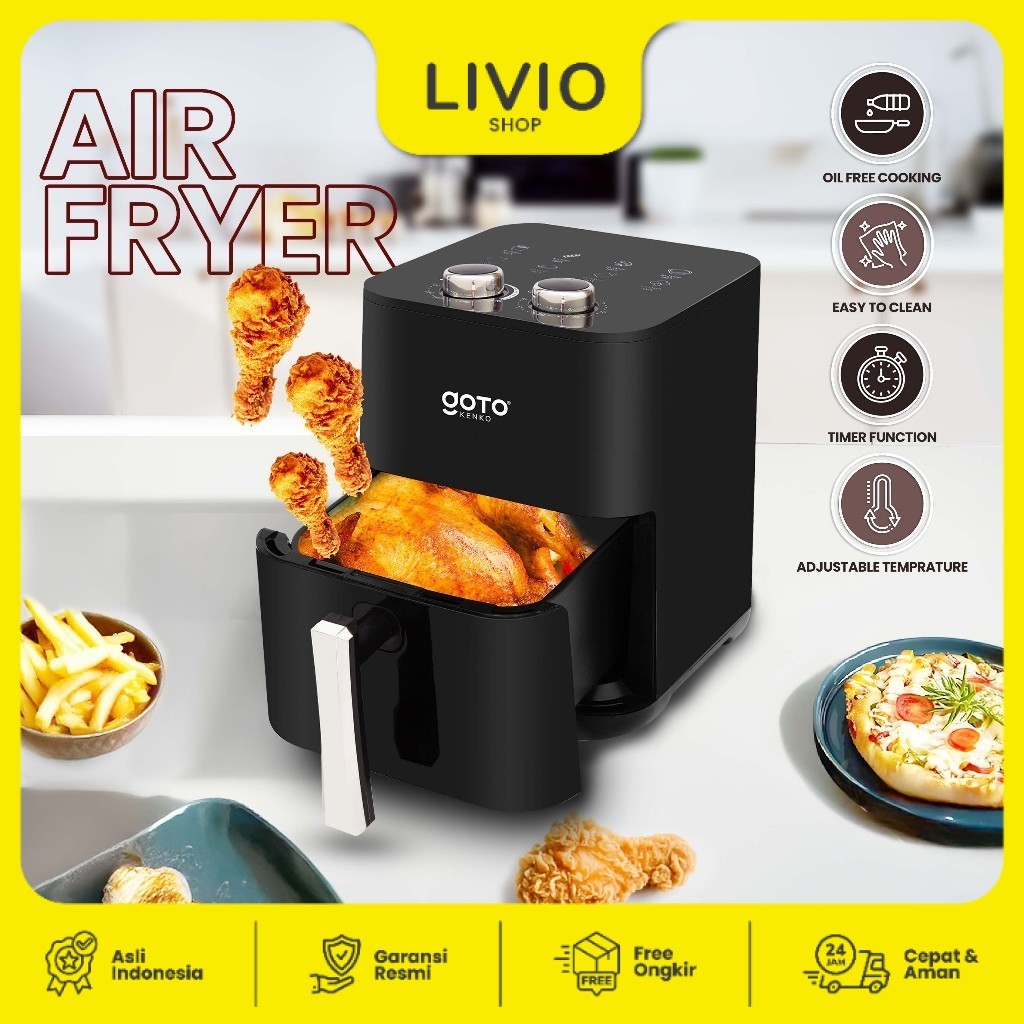 MESIN Goto Kenko Air Fryer Low Watt 3.5 L Oil-Free Frying Machine ...