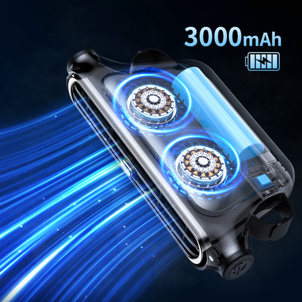 Rechargeable Car Seat Headrest Fan 3000mAh Car fan 3 Speeds Adjustable ...