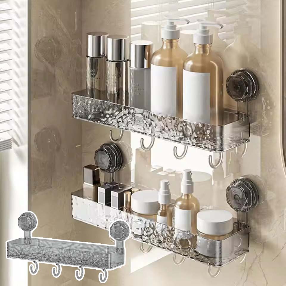 Corrugated Suction Cup Rack Wall-mounted Rack Cosmetics Storage Rack ...