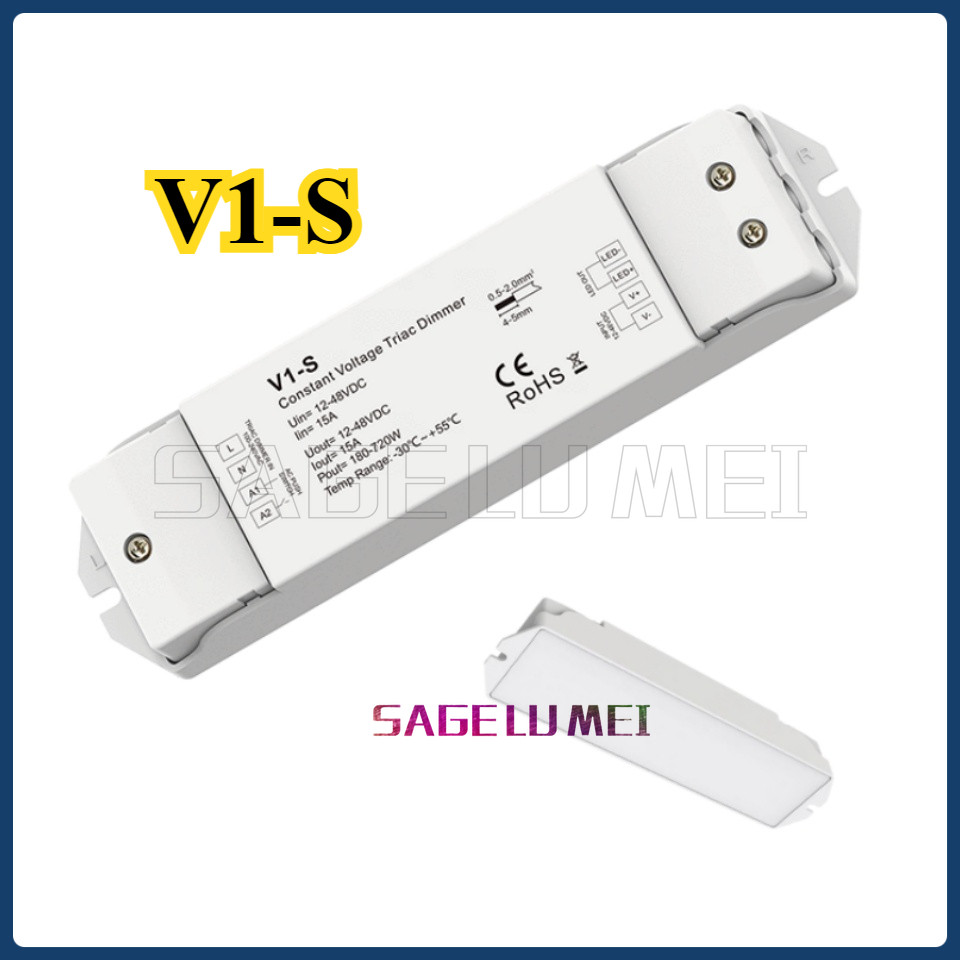 V1-S 12V 24V 36V 48V DC Push Dimming Constant Voltage Triac Dimmer ...