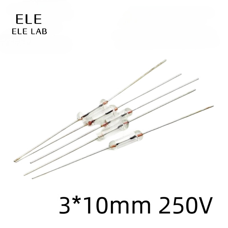 50pcs Axial-Leaded Glass Fuse 250V 0.5A-5A Full Glass Encapsulated ...