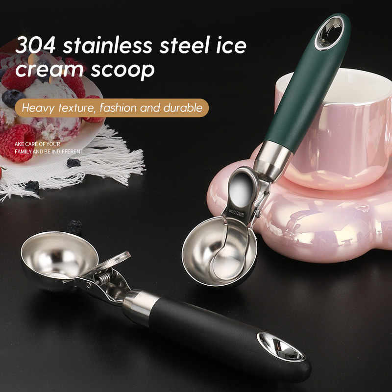 KATELV High Quality Stainless Steel Ice Cream Spoon Buffet Ice-cream ...