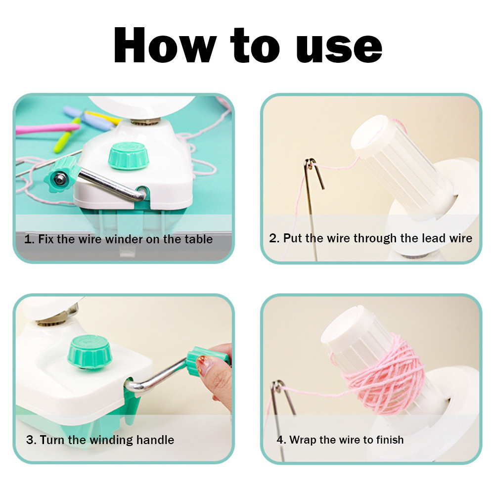 Manual Handheld Winder Machine Hand Operated Yarn Winder String Ball ...