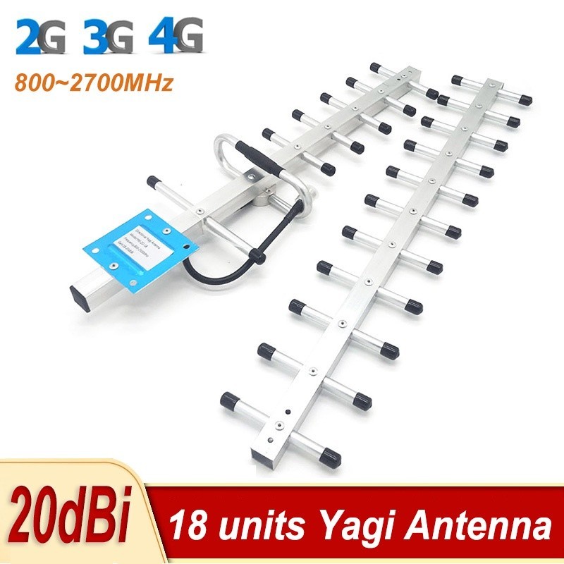 Outdoor Yagi Antenna External 20dBi 800-2700Mhz 18units N Female for 2G ...
