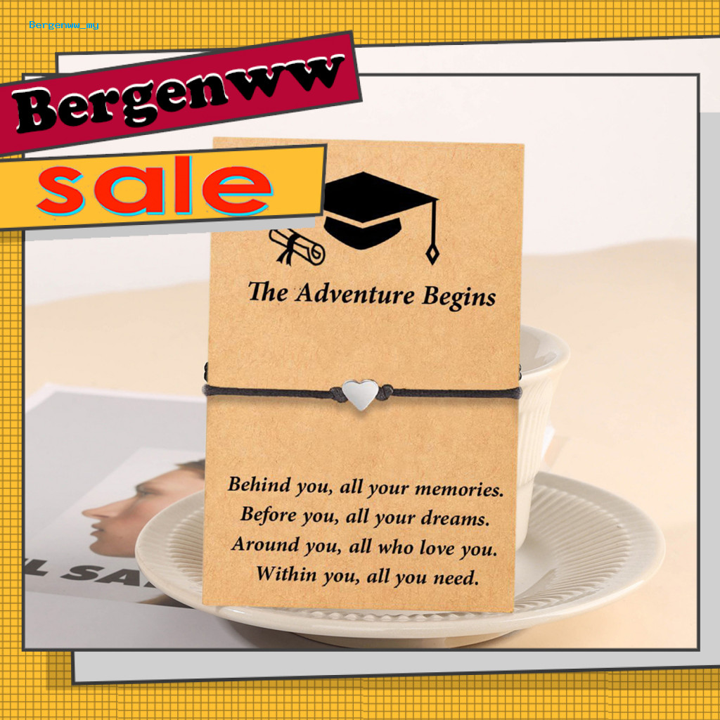 Bergenww_ Heart Charm Graduation Bracelet Graduation Gift Card 2024 ...