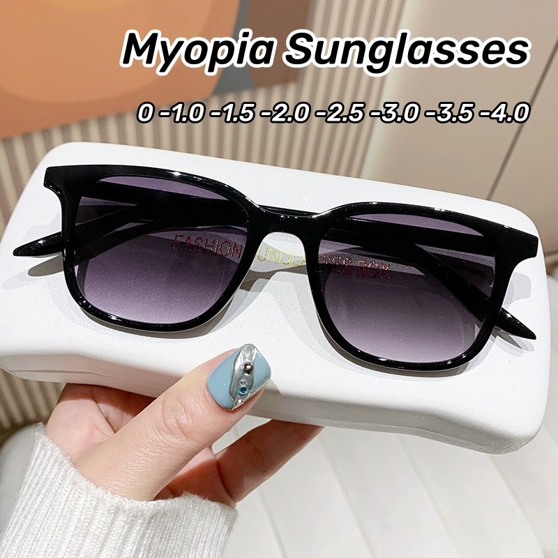 Outdoor Myopia Sunglasse Men Women Square Frame Eyeglasses Finished ...