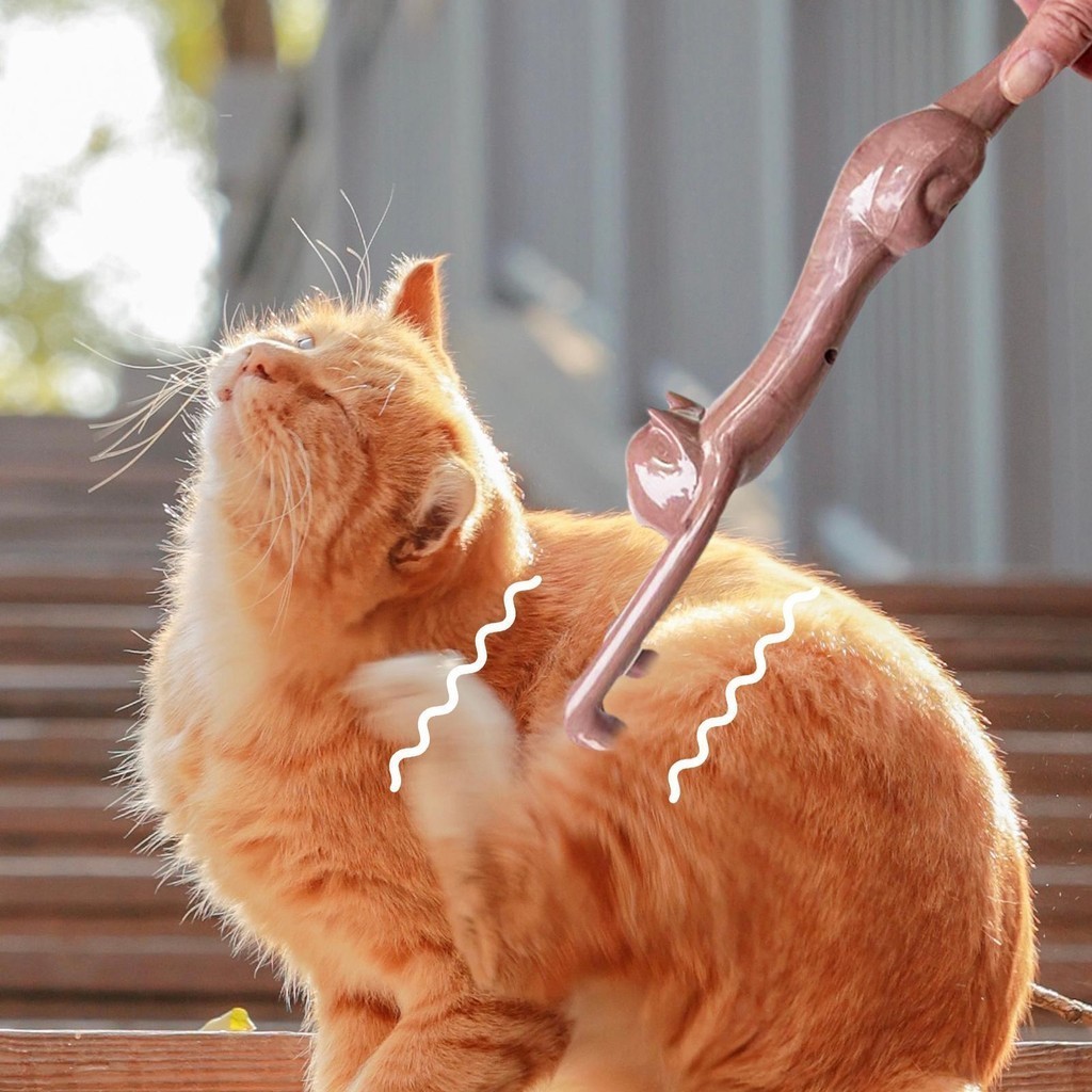Cat Shaped Back Scratcher Back Tickle Scratch Tool Novelty Cute Long ...