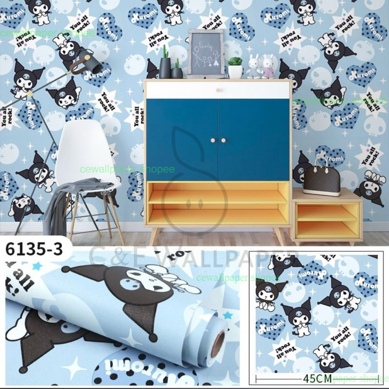 Kuromi Wall Stickers ce wallpaper Latest Motifs Size 45cm x9m per Roll ...