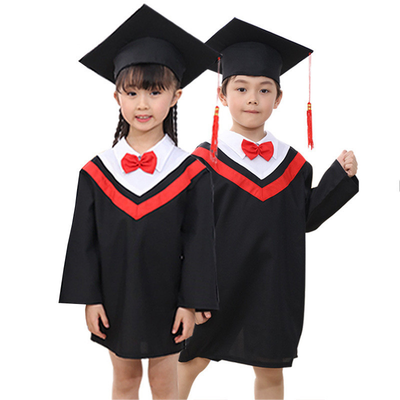 Graduation Uniform Gown Cap 2024 Unisex Kids Costume Kindergarten ...