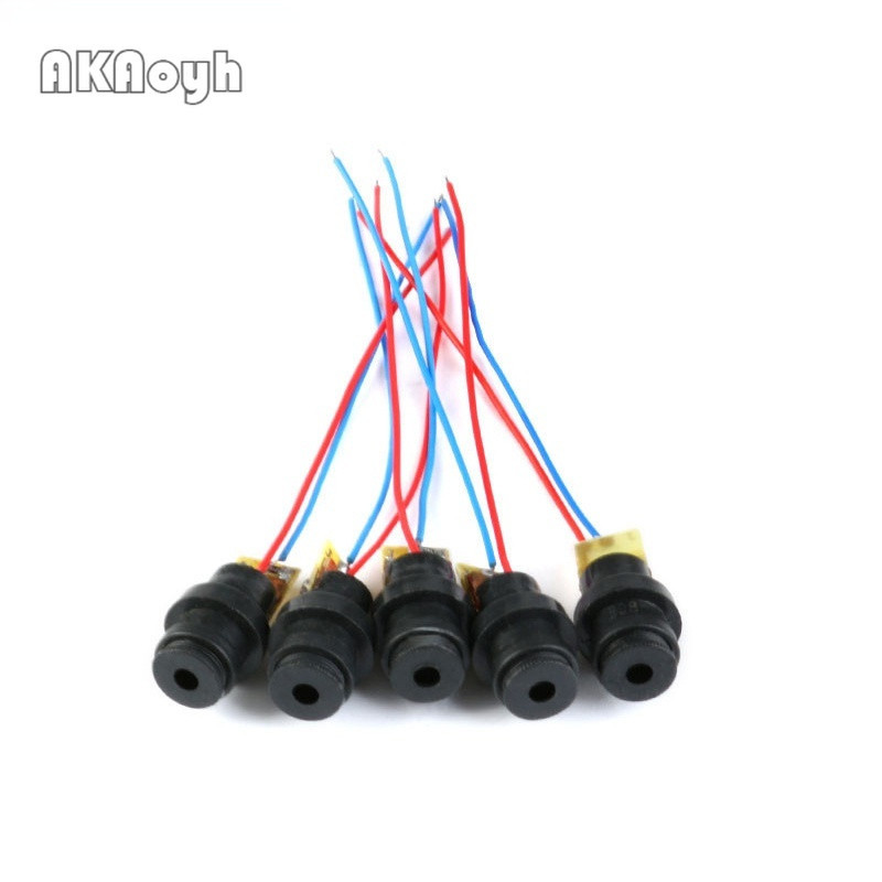 5pcs DC 4.5V Laser Head Module Laser Dot Diode Red Plastic Gyro Module ...