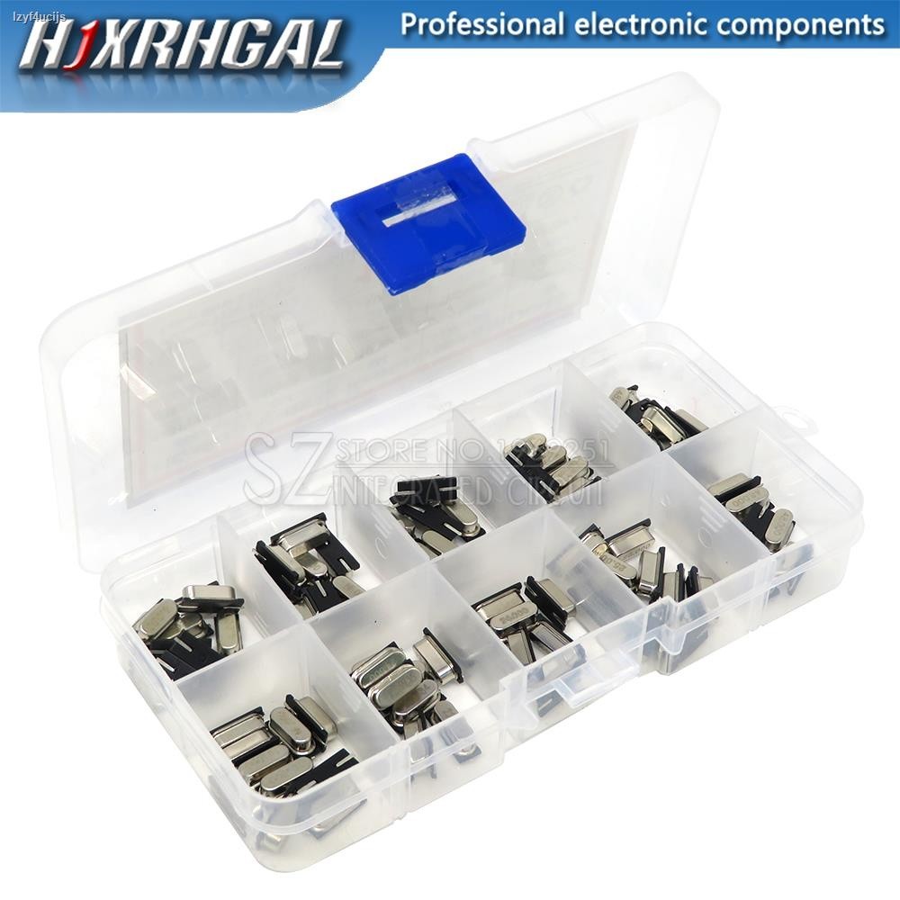 10Values HC-49S Quartz Resonator SMD Crystal Oscillator Kit 4MHz 6MHz 8MHz 12MHz 16MHz 24MHz ...