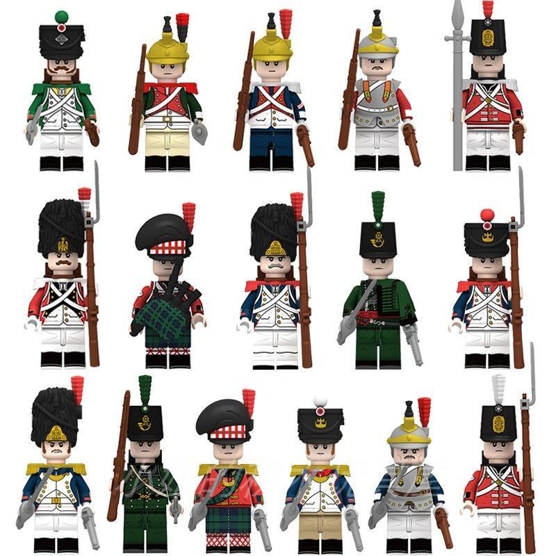 Compatible with Lego Ancient Soldiers Napoleon Line Infantry French ...