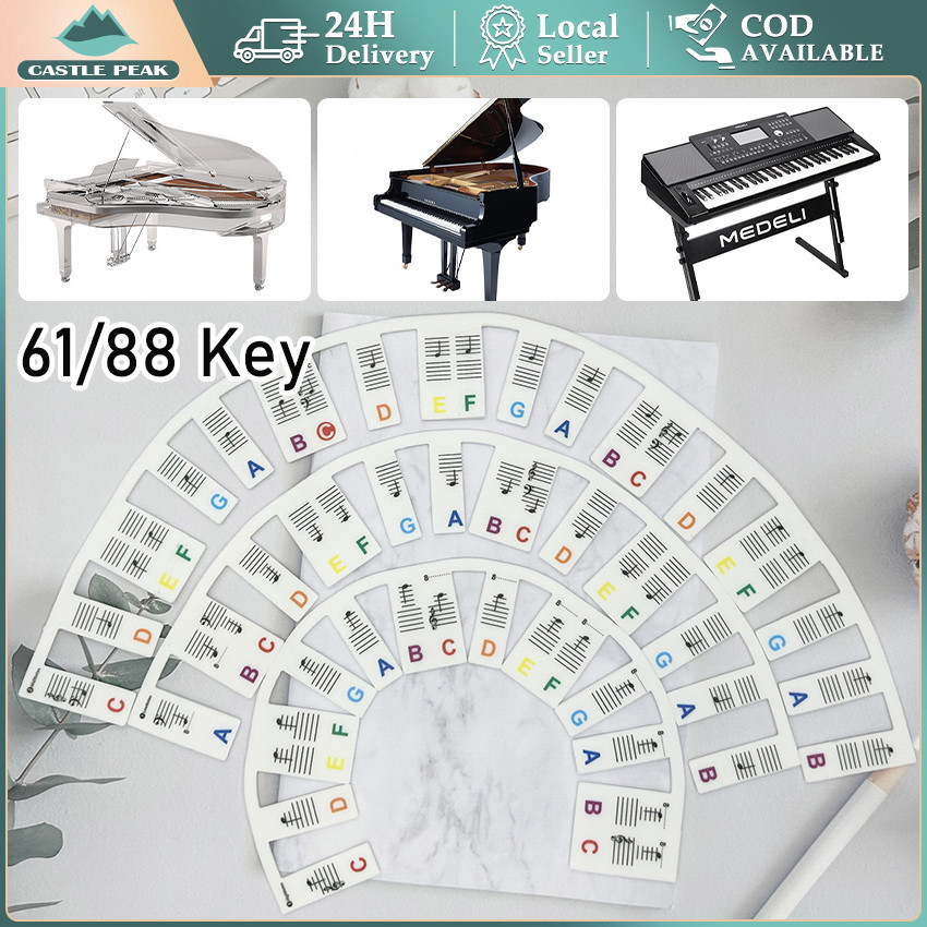 Piano Keyboard Silicone Key Sticker/Piano Key Sticker With Block ...