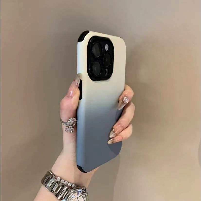 【two-color】Luxury frosted Four-corners protection phone case for iPhone ...