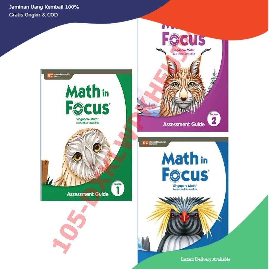 PUTIH HITAM Math in Focus Singapore 1-2-3 (Grade 6/7/8)/black And White ...