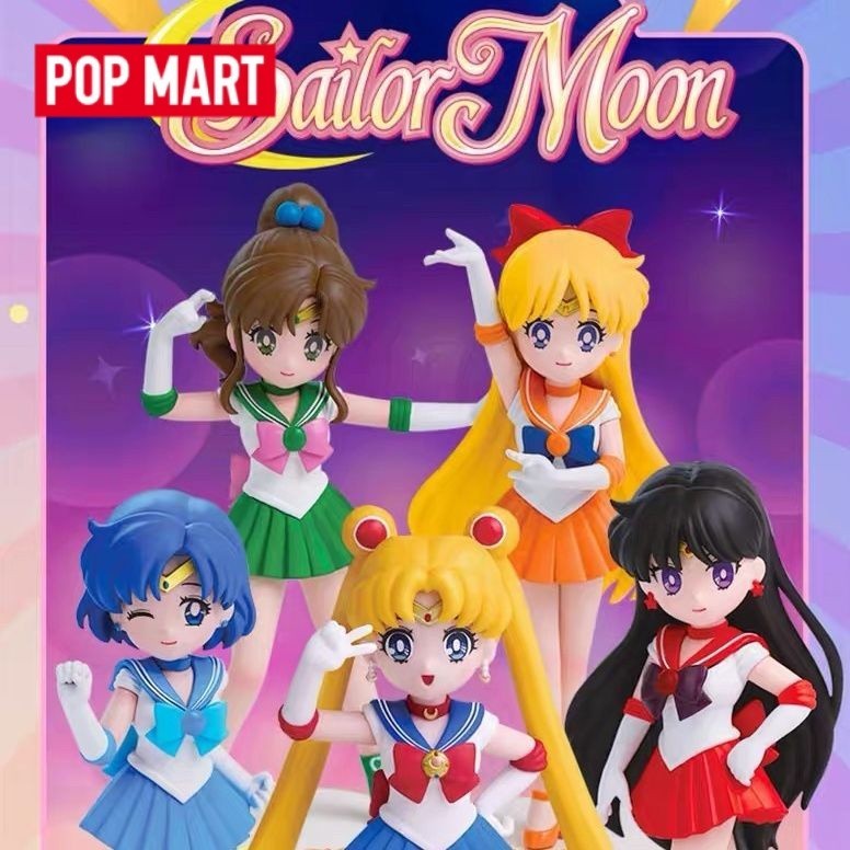 PopMart Sailor Moon Blind Box Trendy Classic Gift Girl Desktop and Car ...