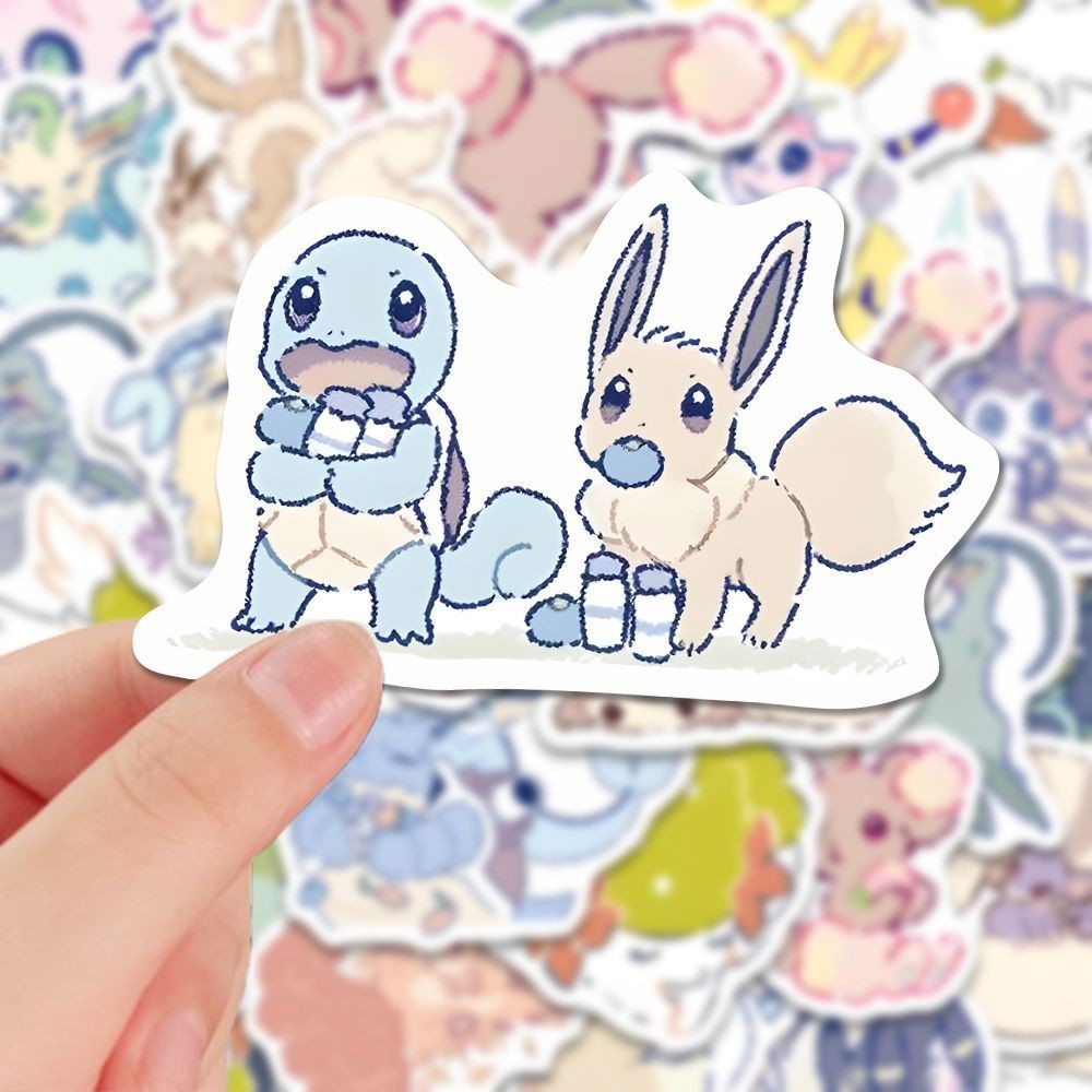 132 Sheets of Ins Healing Pokémon Journal Stickers: Pikachu and ...