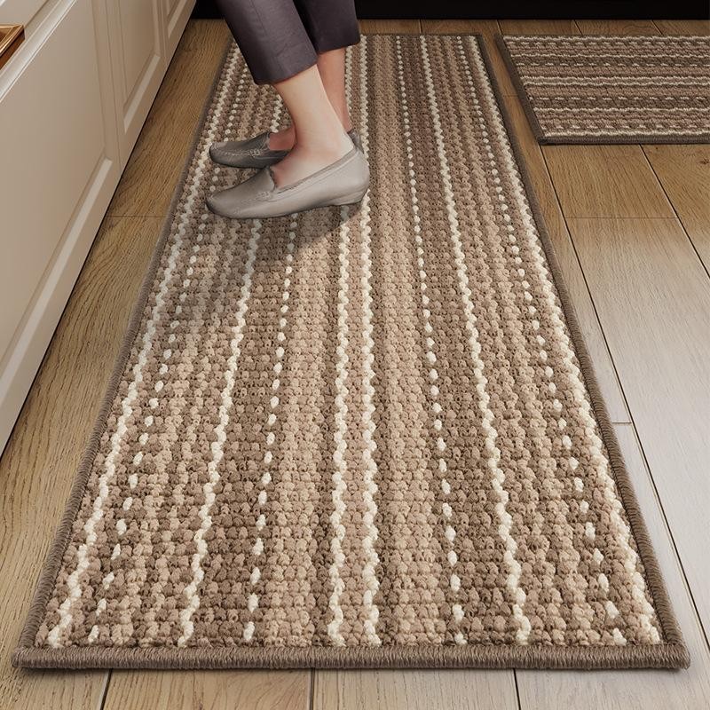 Chenille Kitchen Mat Oil Absorption Rubber Kitchen Carpet Non-slip ...