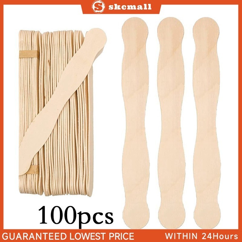 100pcs 8inch Craft Popsicle Sticks Wave Wood Ice Cream Stick for DIY ...