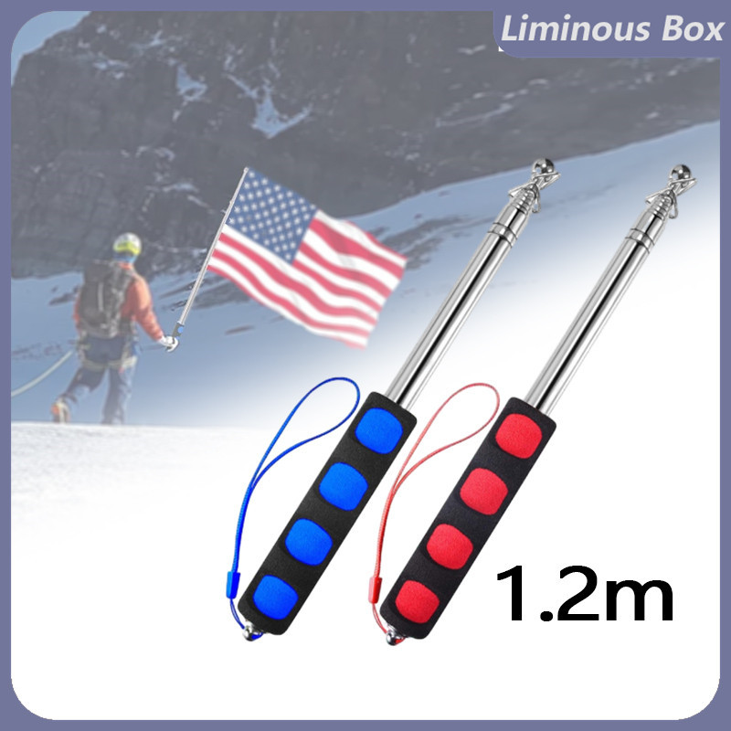 12m Telescopic Flag Pole Banner Stick With Hooks Teaching Pointer Stick ...