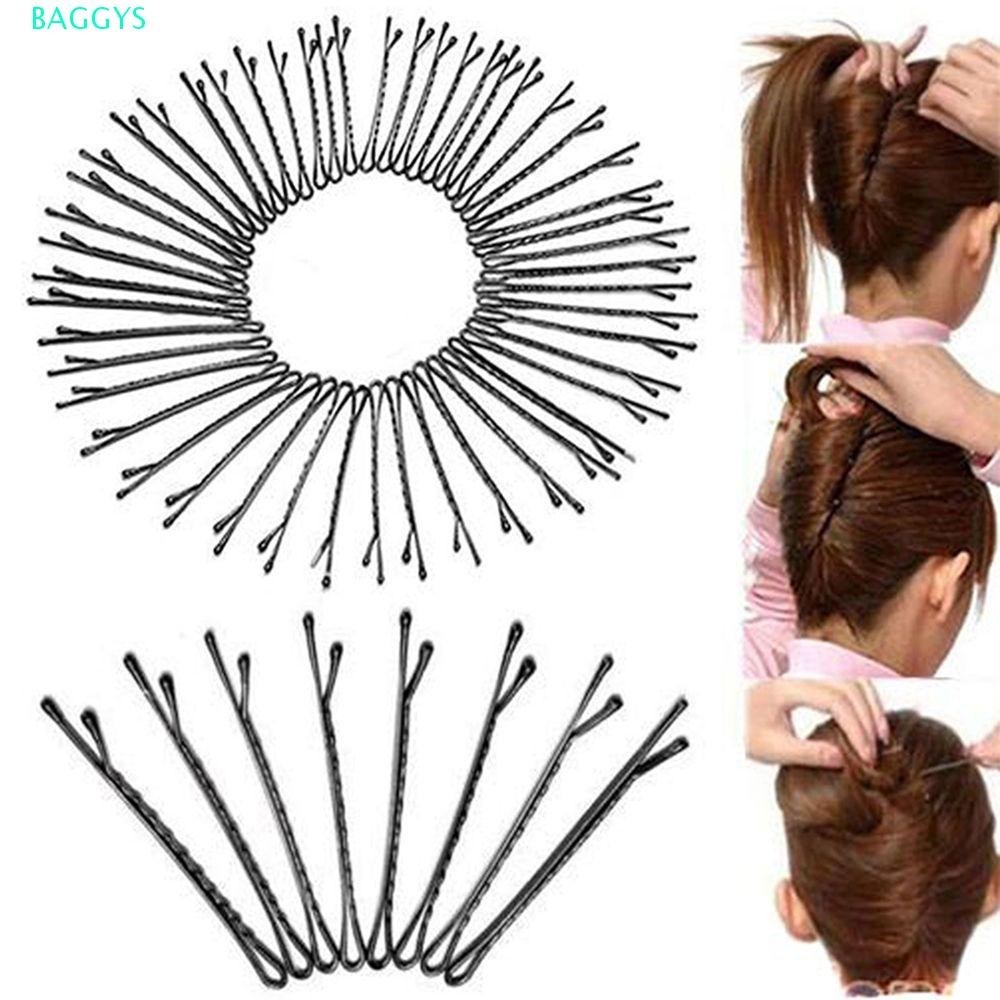 BAGGYS Invisible Hair Clips Metal Salon Women's Simple Design Wave ...