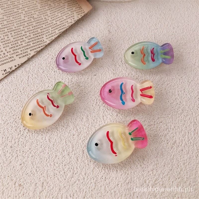 Japanese and Korean New Gradient Glossy Cute Taiyaki Barrettes Creative ...