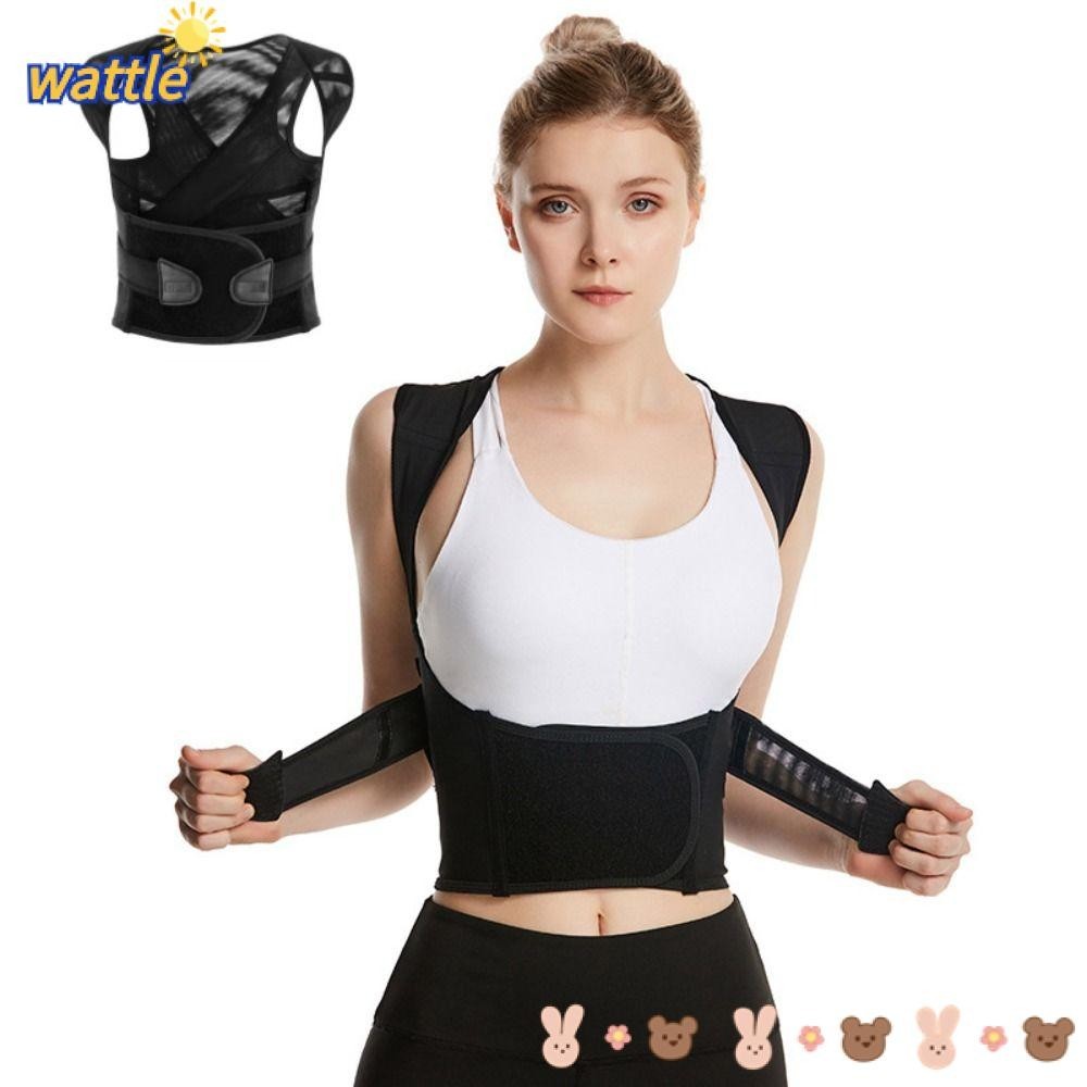 WATTLE Back Posture Belt, Adjustable Comfy Back Straightener, Black ...