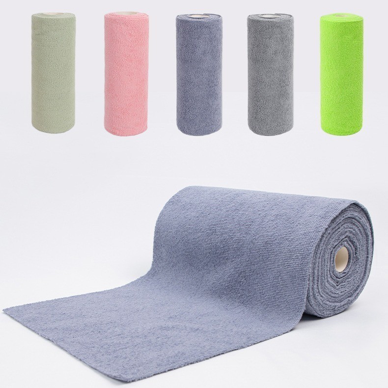 20PCS/Roll Microfiber Cloths 25*25CM Reusable Washable Tear Away ...
