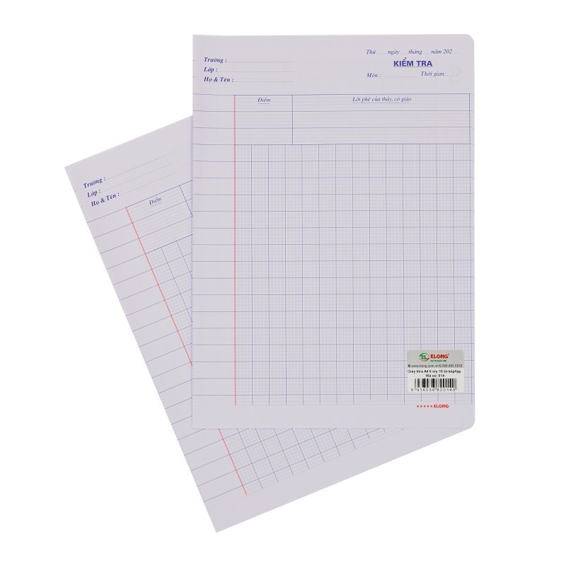 Level I test paper size A4 MS 014 5 squares double sheets for students ...