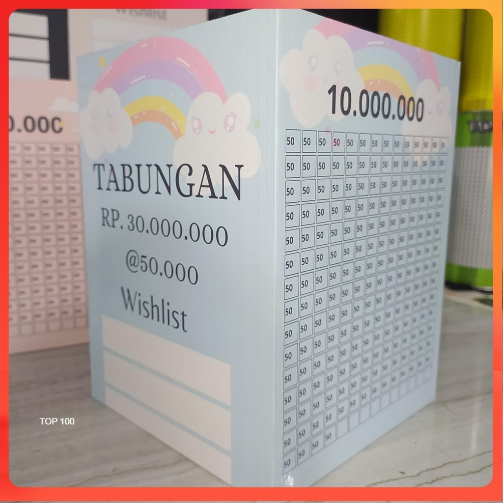 KAYU Piggy Bank Target 30m 50k Big Rainbow Lock Padlock 15x15x20cm MDF ...