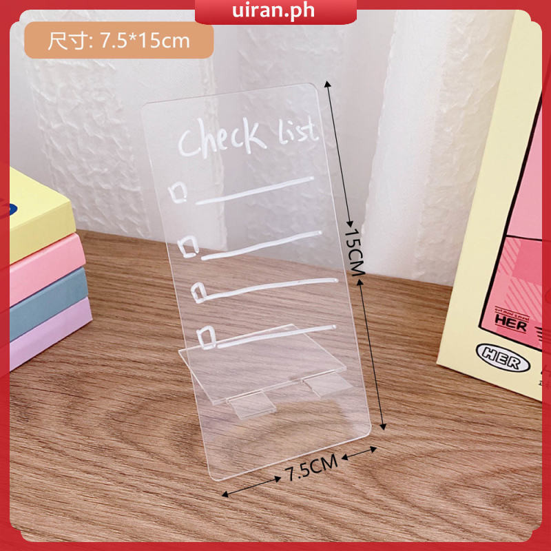 2 Pcs Acrylic Message Board Felt Note Boards Markers Memo Table uiran ...