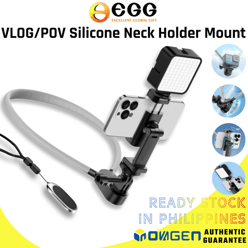 INOVAGEN Magnetic Anti-Shake Neck Mount Phone Holder,Fill Light ...