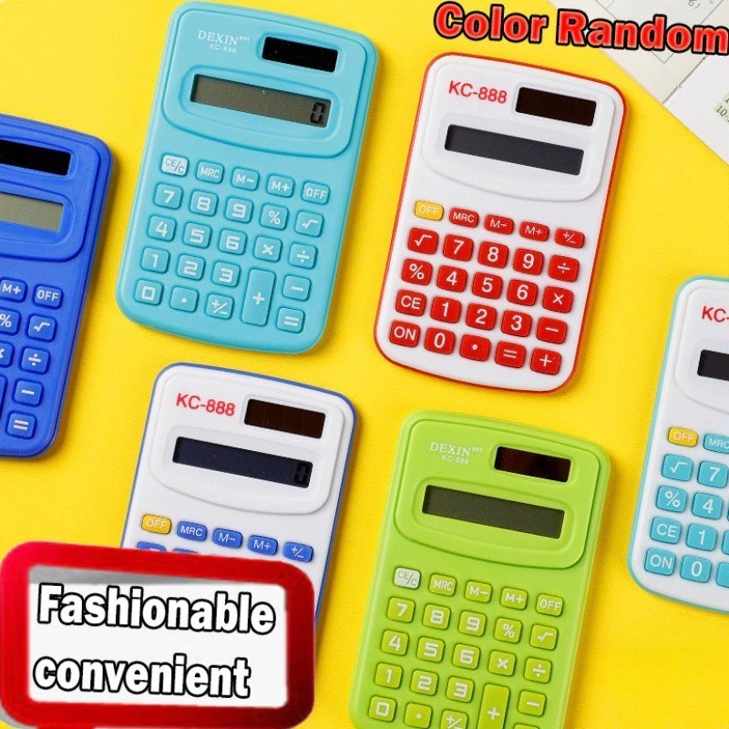 Small Mini Electronic Calculator 8 Digits Display Battery School Office ...