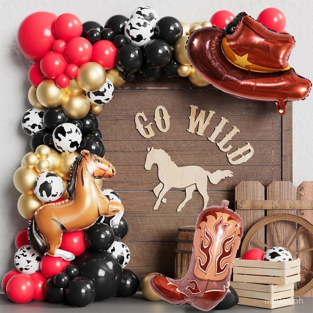 New Western Cowboy Theme Party Decoration Cartoon Balloons Horse Cowboy ...