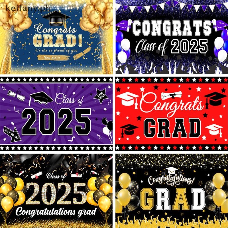 keifany Graduation Season Background Cloth Congrats Grad Banner 2025 ...