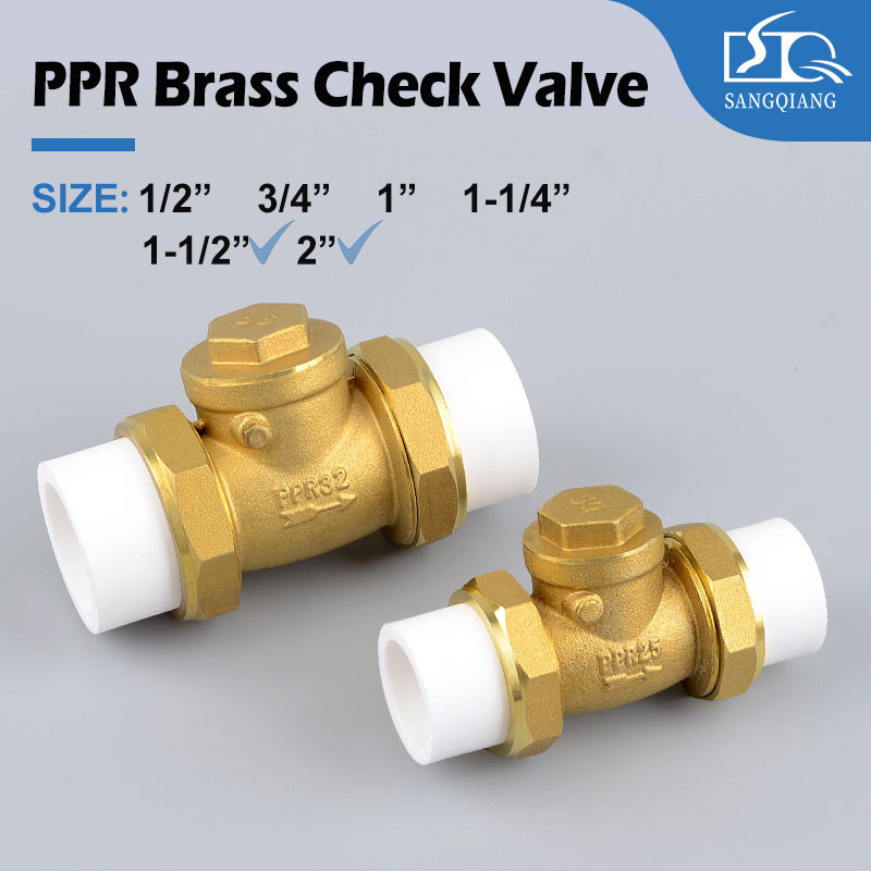 High Quality PPR Brass Fittings Double Union Swing Check Valve Water ...