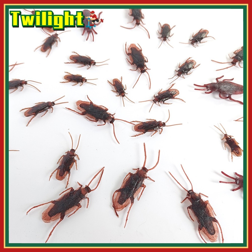 [Twilight] 10pcs Realistic Fake Cockroach Prank Toys for Halloween Fun ...