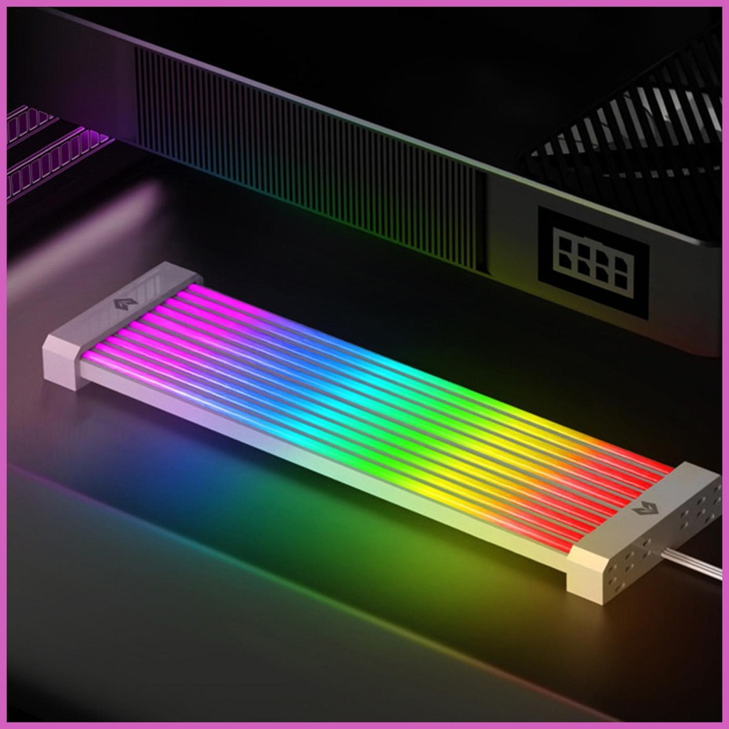 Argb PC Cable Cover Light Up Led Strip Set For Gpu Argb Extension Cable ...