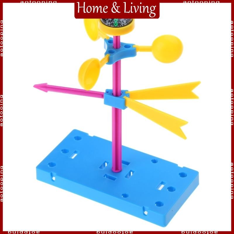 AOTO 1Set DIY Plastic Wind Vane Model Handmade Anemometer Kit Wind ...
