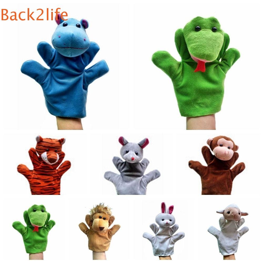 BACK2LIFE Hand Puppets For Animal, 24 Types Plush Toy Adorable Hand ...