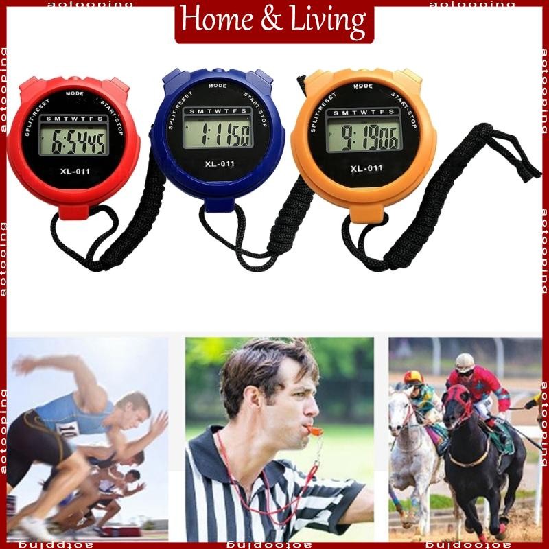 AOTO Handheld Digital Timer Stop Watch Counter Stopwatch Outdoor Sports ...
