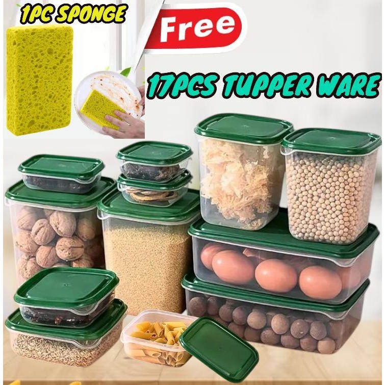 Different Size Tupperware SET WITH FREE @highlight | Shopee Philippines
